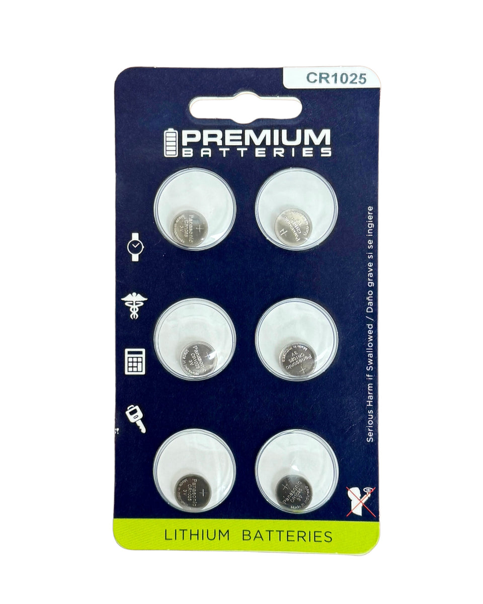 PANASONIC Premium CR1025 Lithium Coin Batteries (6-Pack) for ClearView ...