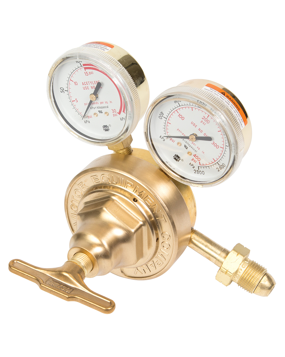 VICTOR Heavy Duty / High Capacity ACETYLENE Regulator, CGA-510 – WeldTube